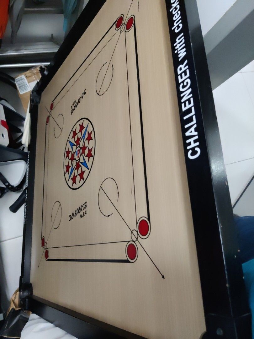 Carrom board + coins + striker + boric acid, Hobbies & Toys, Toys ...