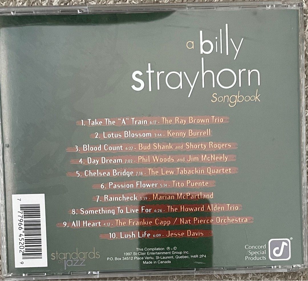 CD: jazz, Audiophile- A Billy Strayhorn Songbook on Concorde Records ...