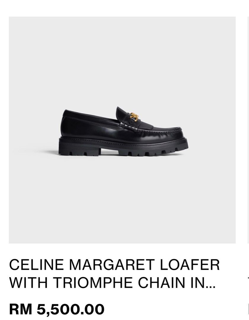 CELINE MARGARET LOAFER WITH TRIOMPHE CHAIN, Women's Fashion, Footwear ...