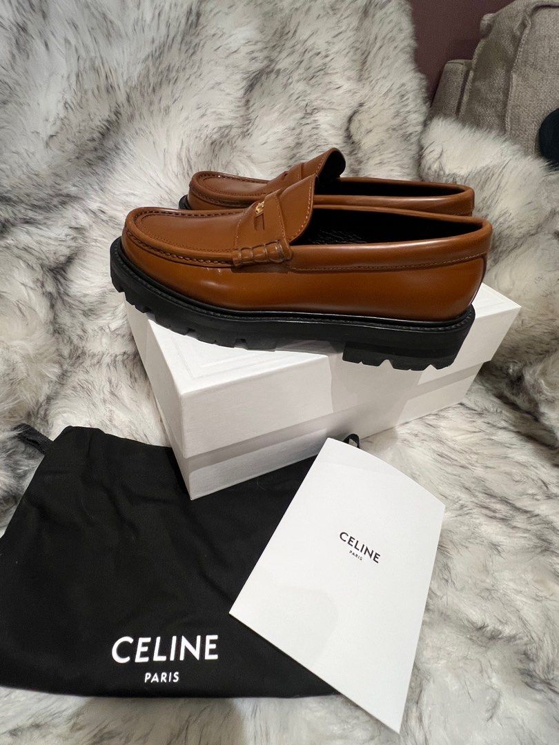 CELINE MARGARET LOAFER WITH TRIOMPHE CHAIN, Women's Fashion, Footwear ...