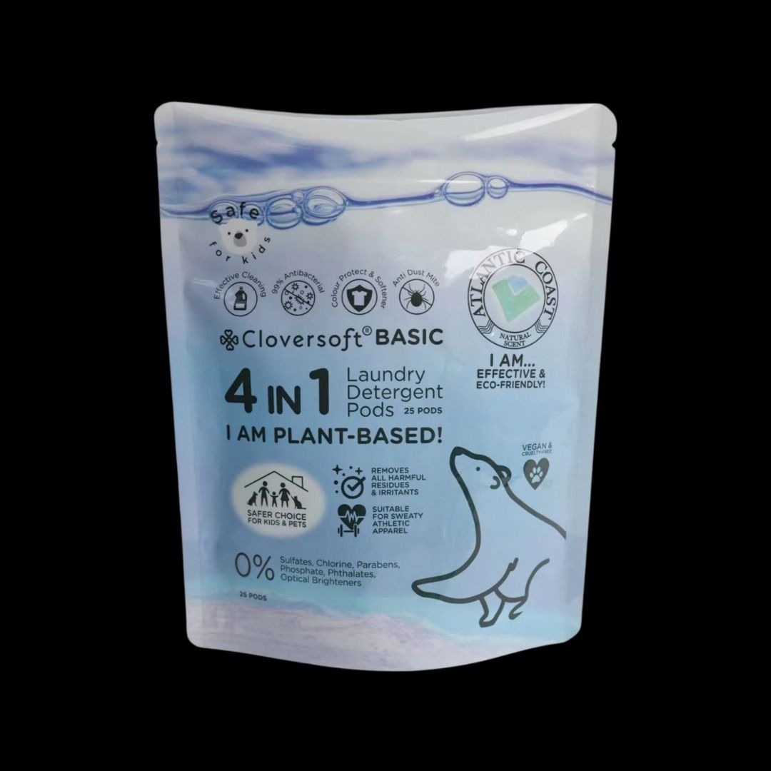 [Bulk buy and save] Cloversoft Plant-Based 4 in 1 Basic Laundry Pods ...