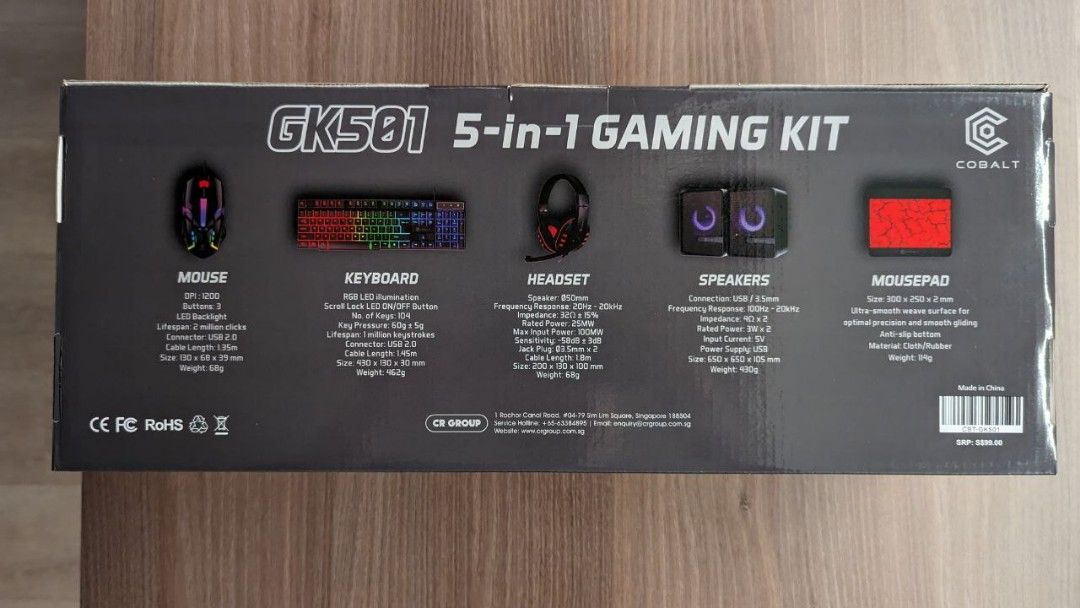 Cobalt GK501 5 in 1 gaming kit, Computers & Tech, Parts & Accessories, Other Accessories on ...