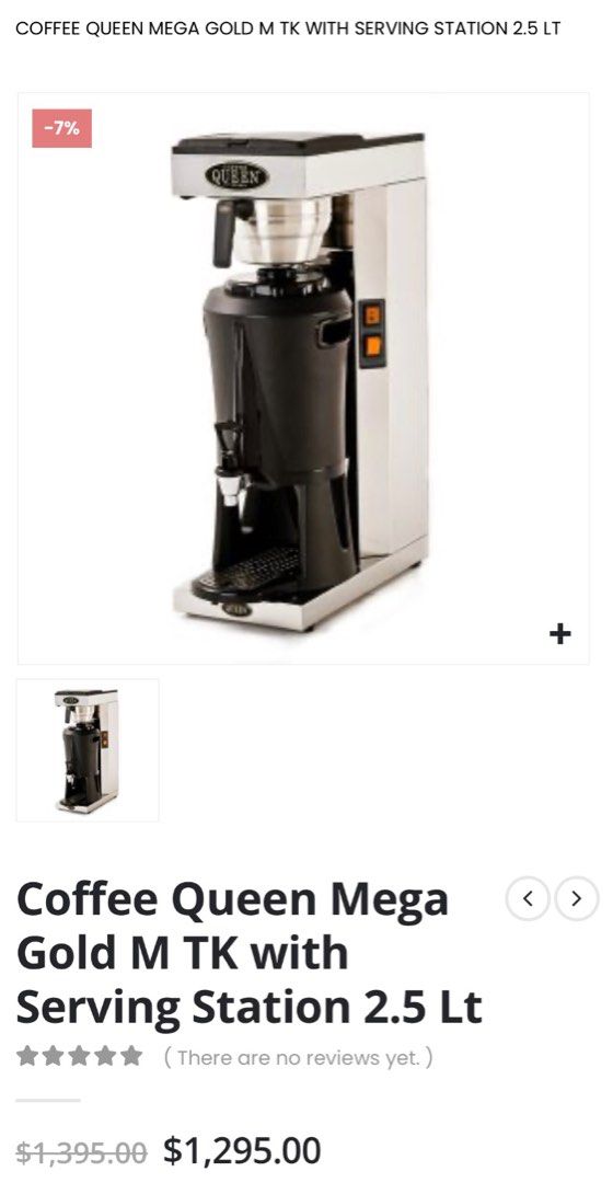 Coffee Queen Mega Gold M TK with Serving Station 2.5 Lt, TV & Home ...