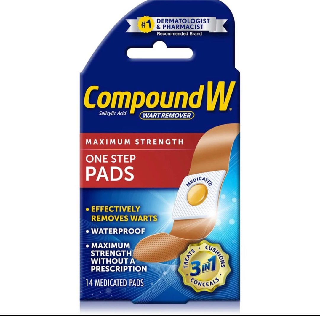 Compound W One Step Pads | Salicylic Acid Wart Remover (14 medicated ...