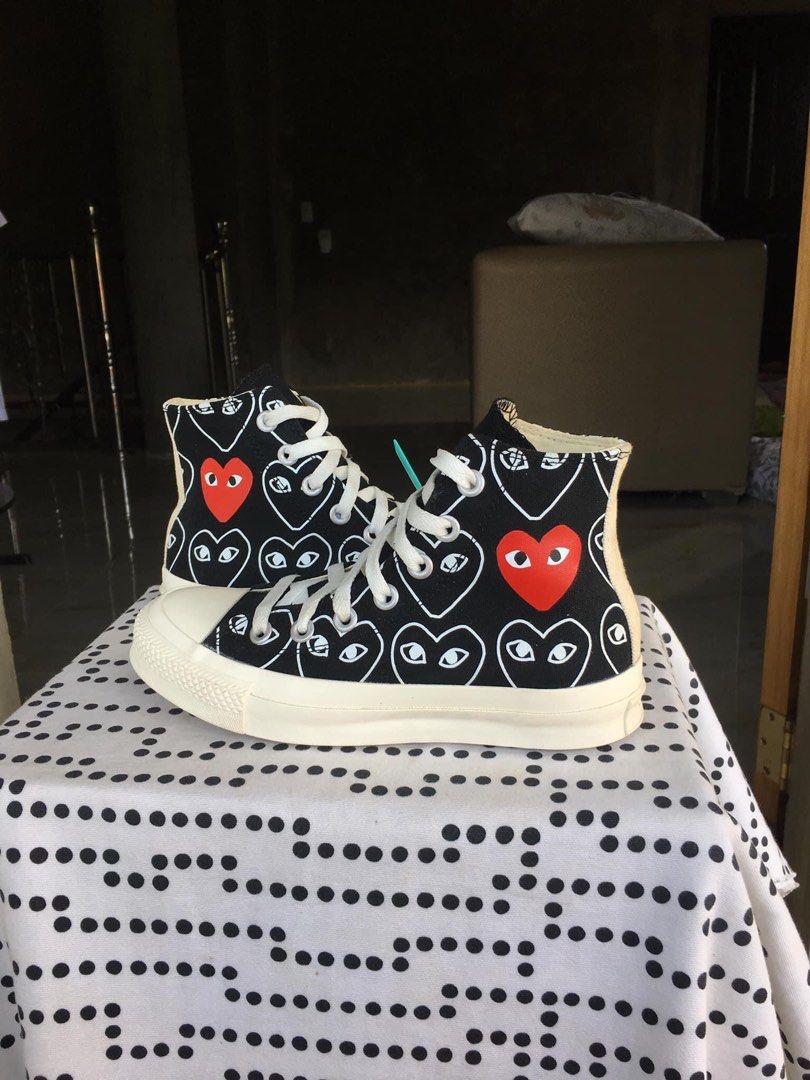 Converse X Play CDG high sneakers, Women's Fashion, Footwear, Sneakers ...