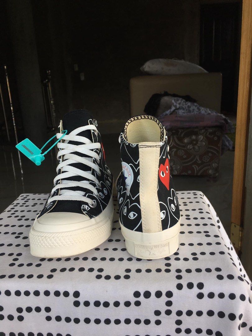 Converse X Play CDG high sneakers, Women's Fashion, Footwear, Sneakers ...