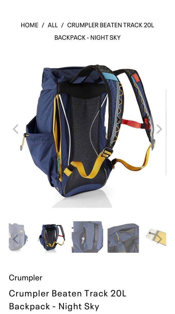 Crumpler Beaten Track 20L Backpack - Night Sky, Men's Fashion, Bags ...