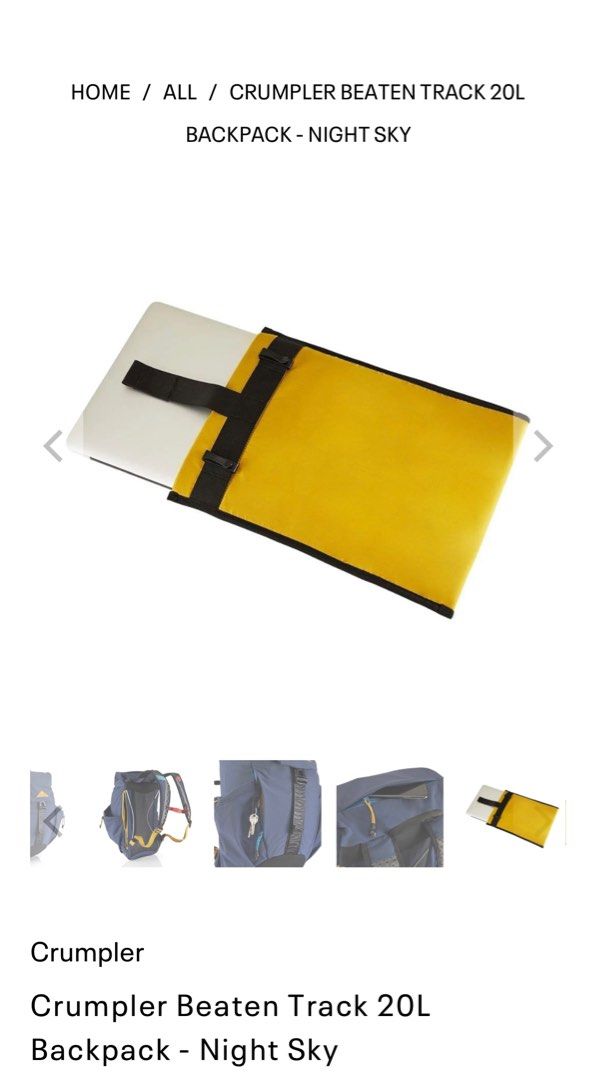 Crumpler Beaten Track 20L Backpack - Night Sky, Men's Fashion, Bags ...