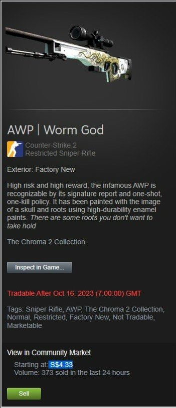 CSGO CS2 AWP | Worm God FN [BUFF PRICE], Hobbies & Toys, Toys & Games ...