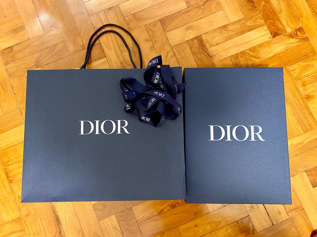 Dior Box with dust bag and paper bag, Luxury, Accessories on Carousell