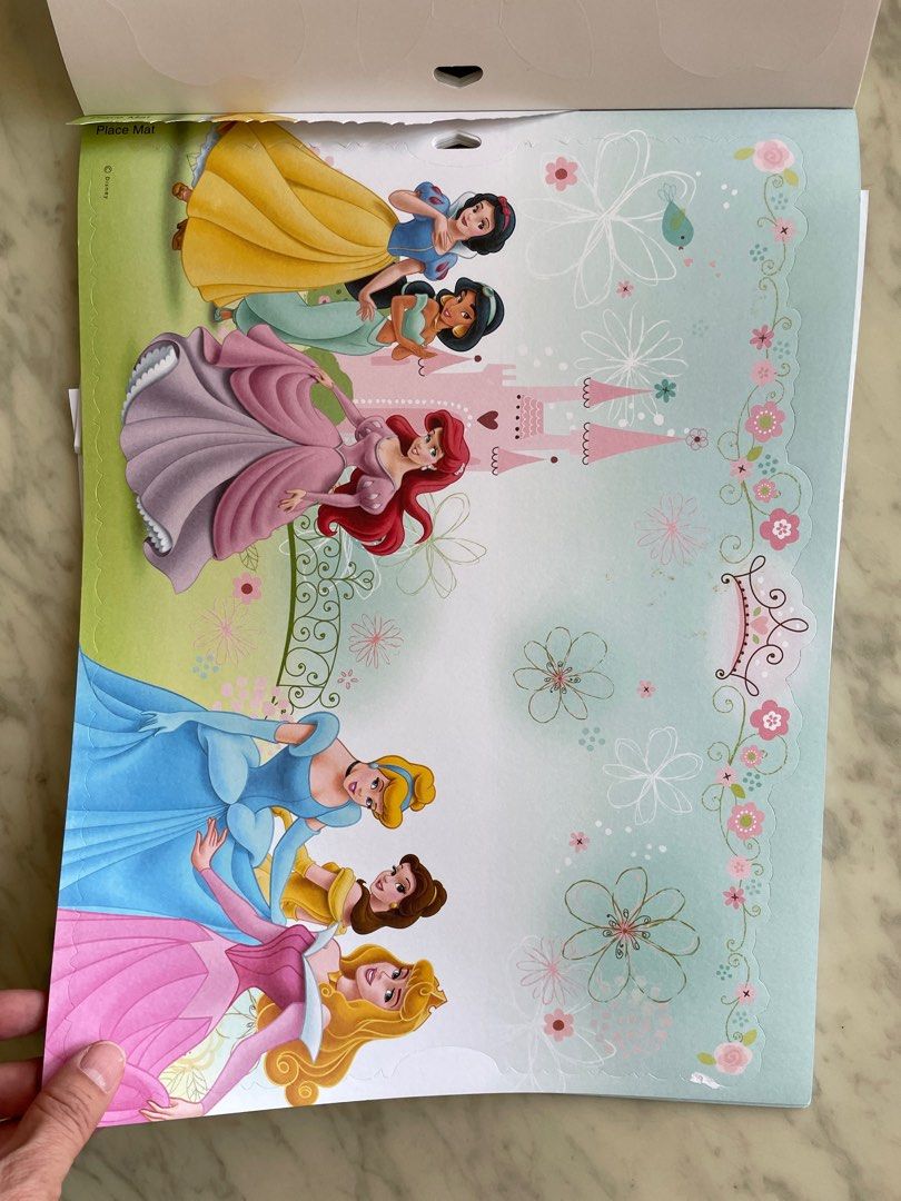 Disney Princess punch out table decor & birthday banner, Hobbies & Toys ...