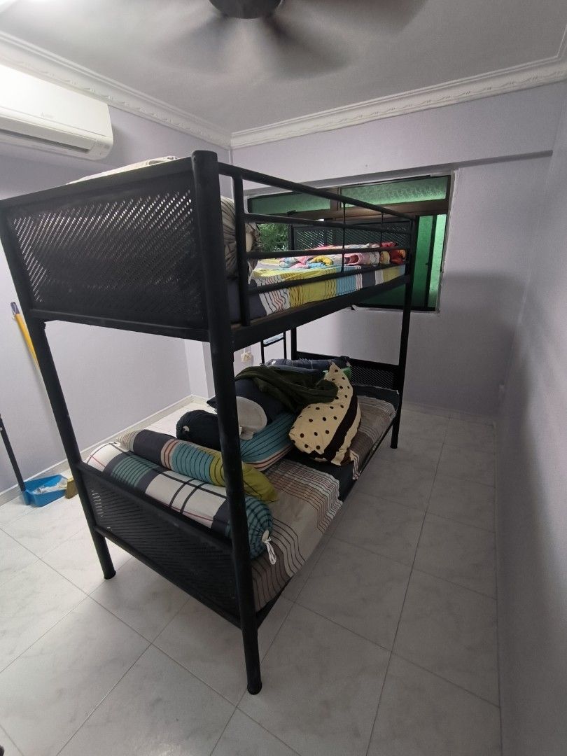Double decker bed frame, Furniture & Home Living, Furniture, Bed Frames ...