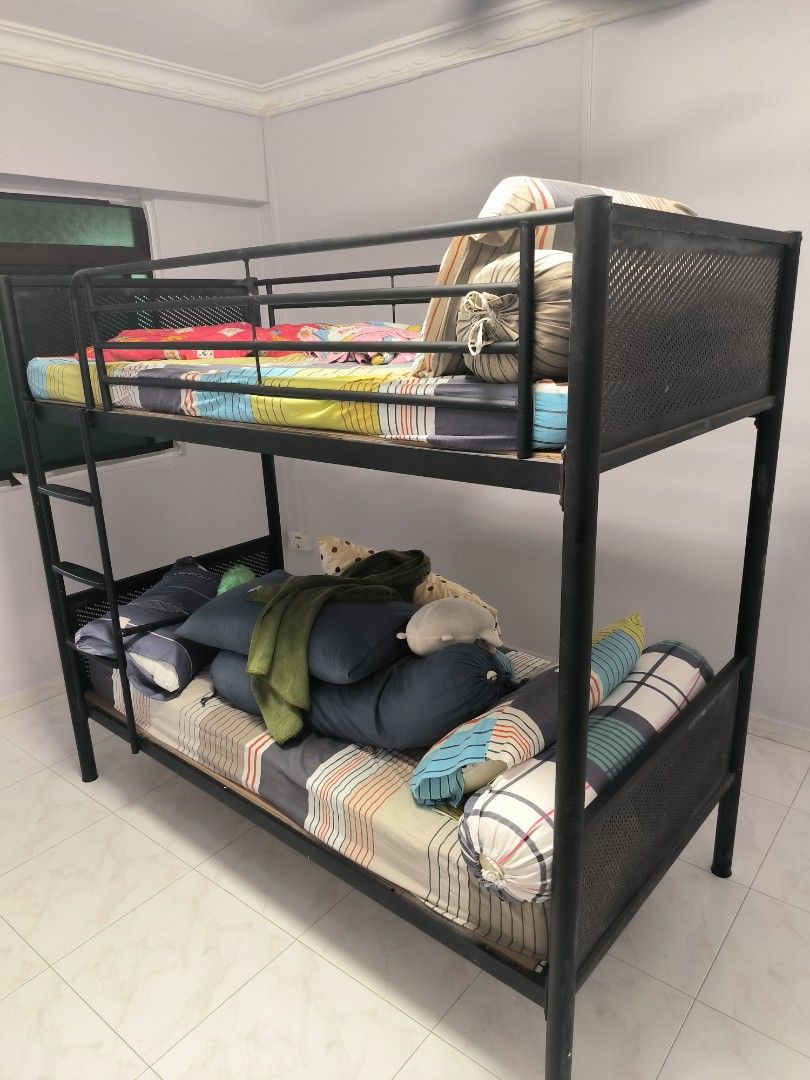 Double decker bed frame, Furniture & Home Living, Furniture, Bed Frames ...