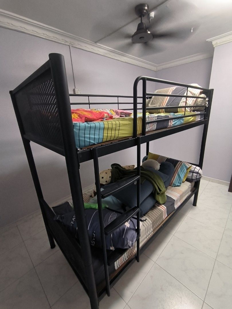 Double decker bed frame, Furniture & Home Living, Furniture, Bed Frames ...