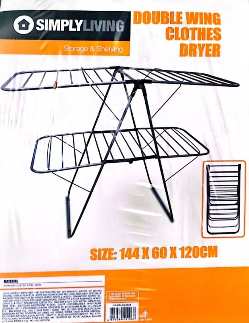 DOUBLE WING CLOTHES DRYERS, Furniture & Home Living, Bathroom & Kitchen ...