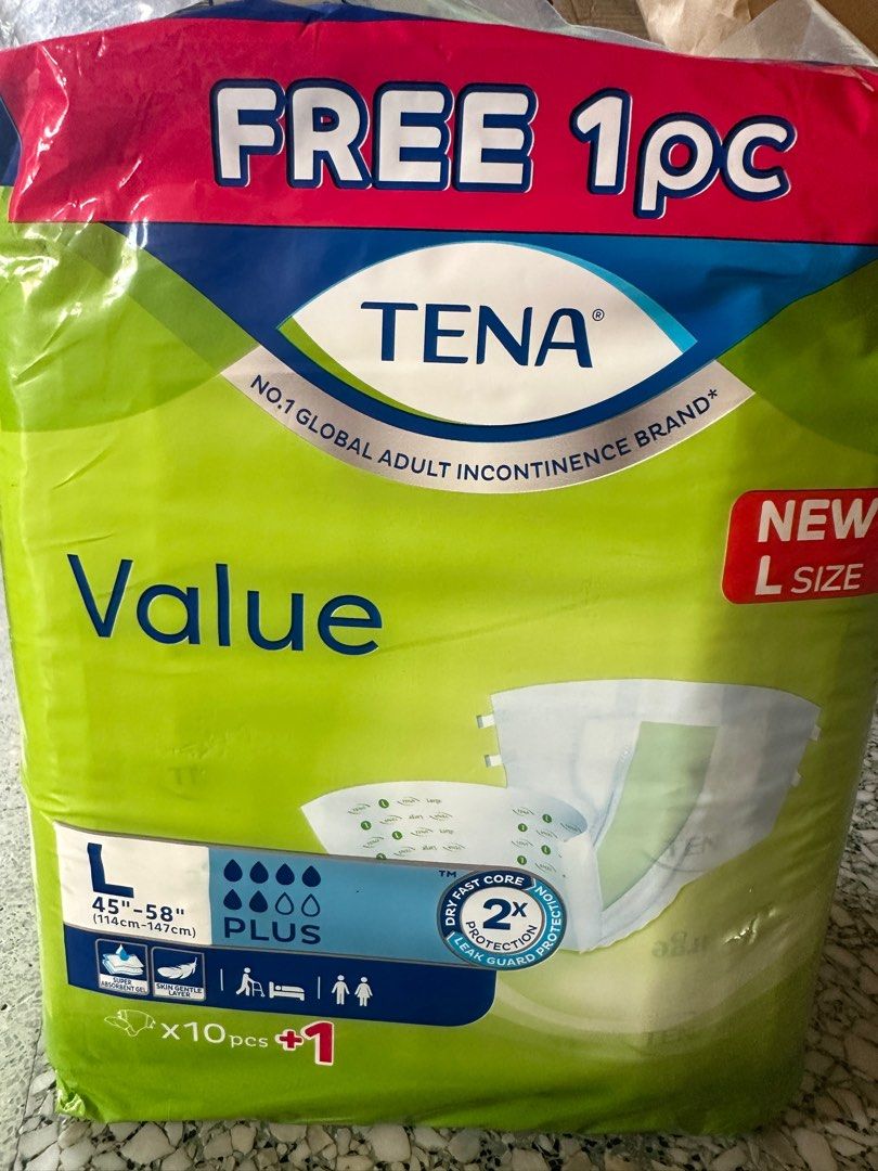 Dr P large size diapers - 8 diapers per pack x 8 packets + FOC loose ...