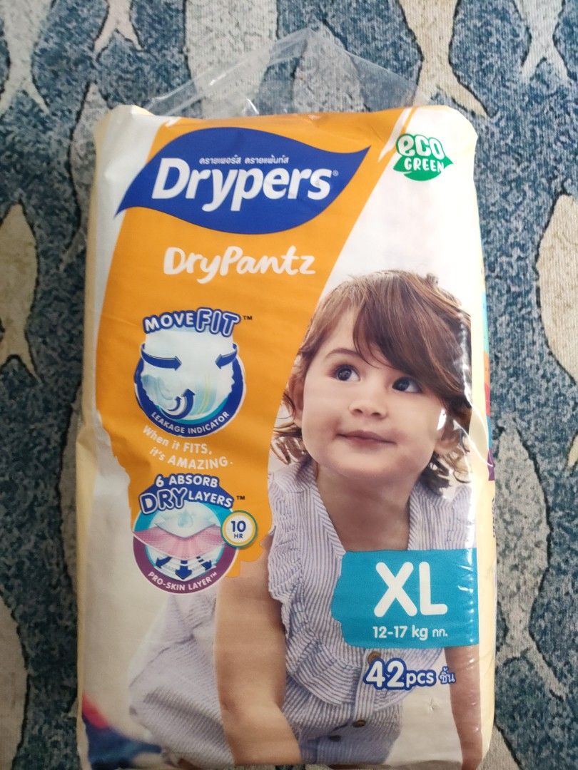 Drypers Drypantz diapers XL, Babies & Kids, Bathing & Changing, Diapers ...