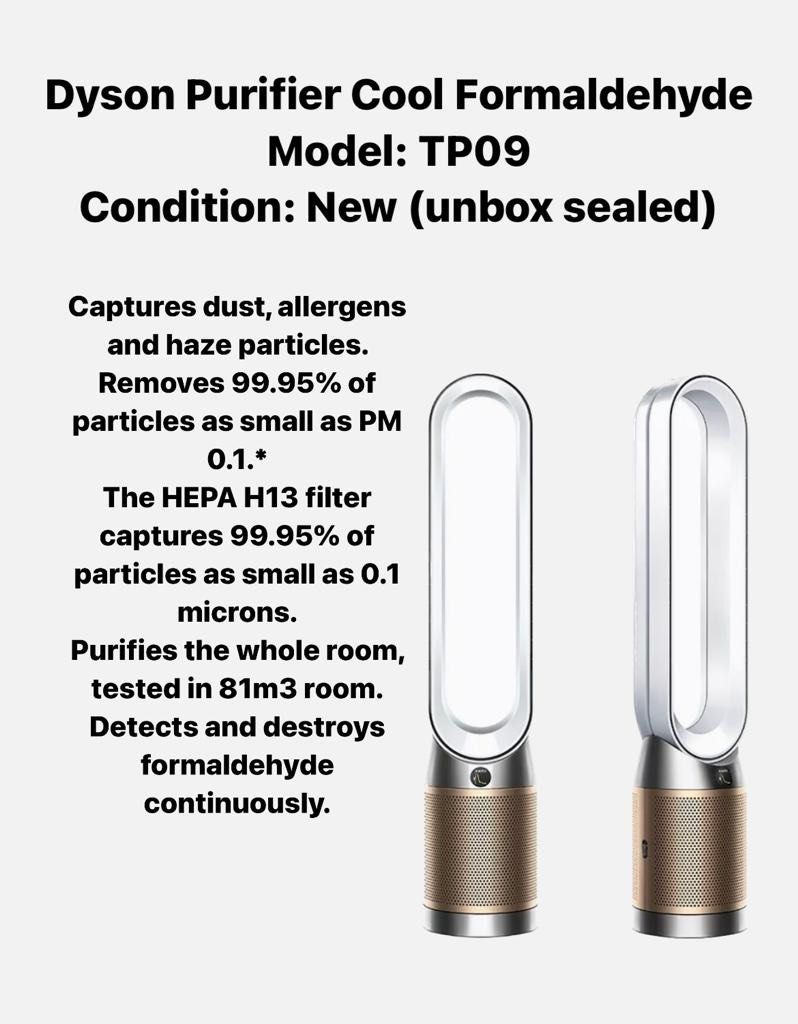 Dyson Purifier Cool Formaldehyde TP09, TV & Home Appliances, Air Purifiers & Dehumidifiers on ...
