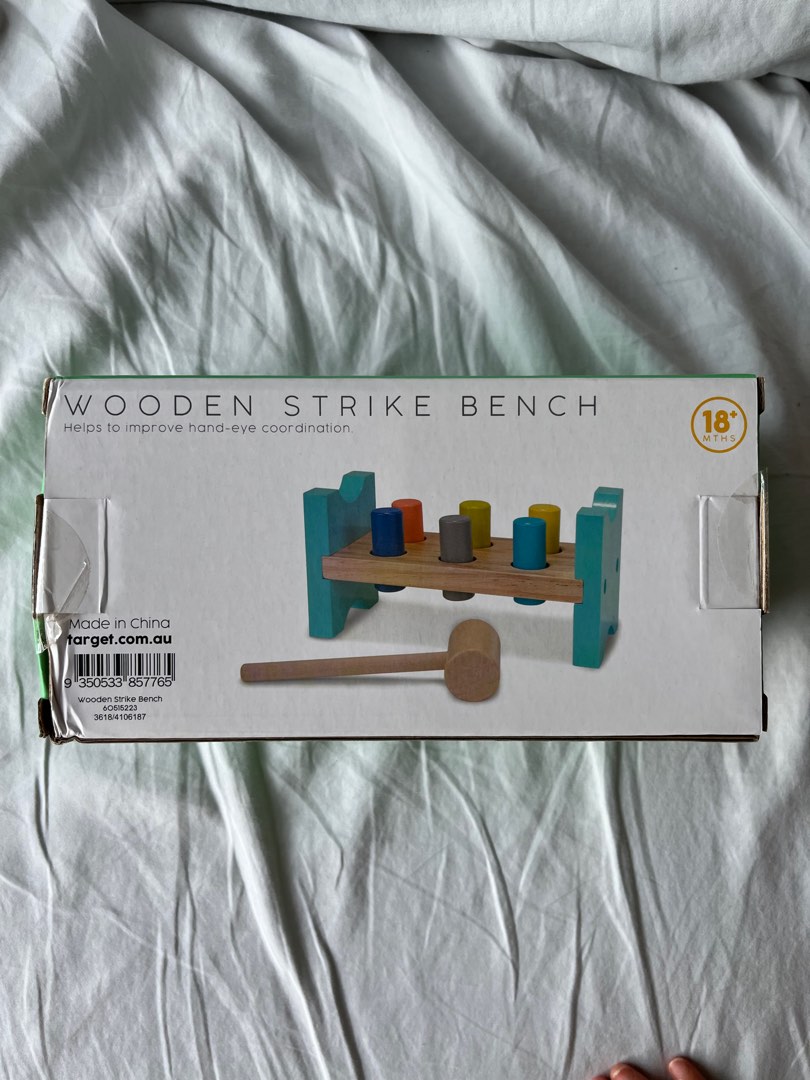 FREE Early learning wooden strike bench, Hobbies & Toys, Toys & Games ...