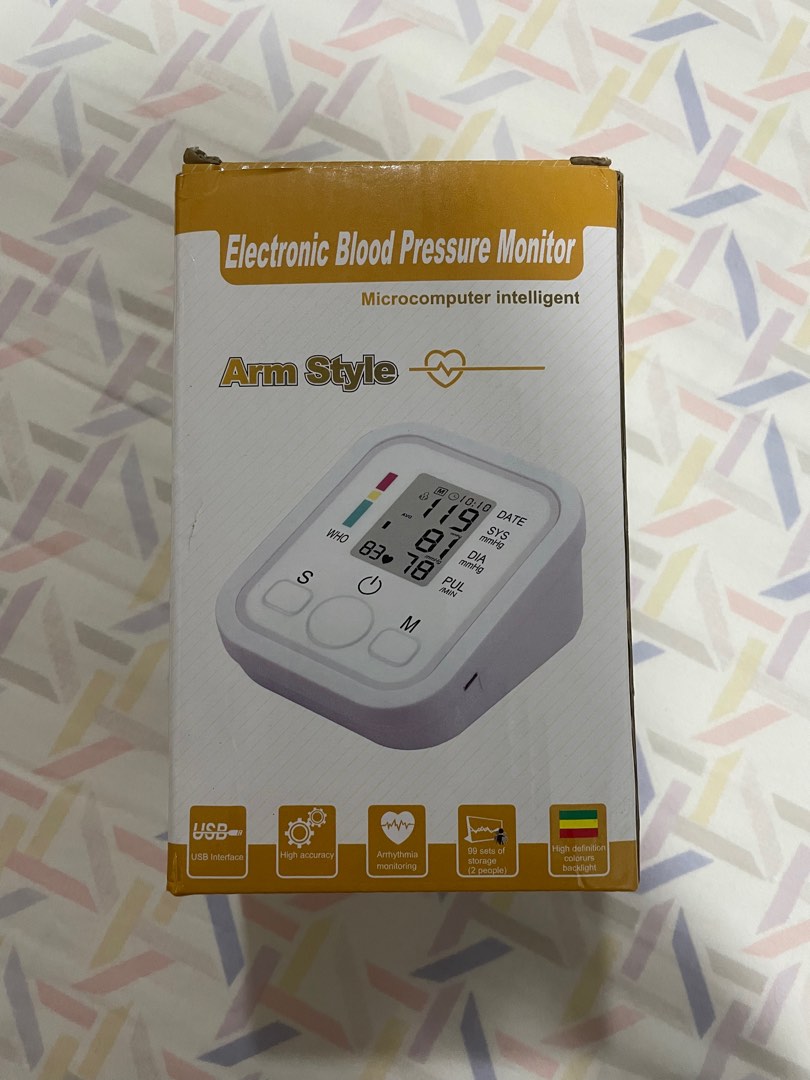 Electronic Blood Pressure Monitor, Health & Nutrition, Health Monitors ...