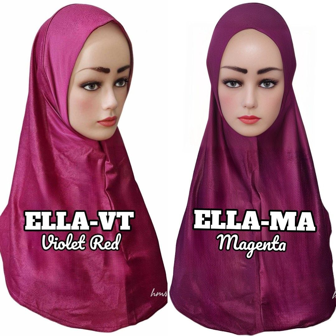 ELLA Instant Hijab (Length: S), Women's Fashion, Muslimah Fashion ...