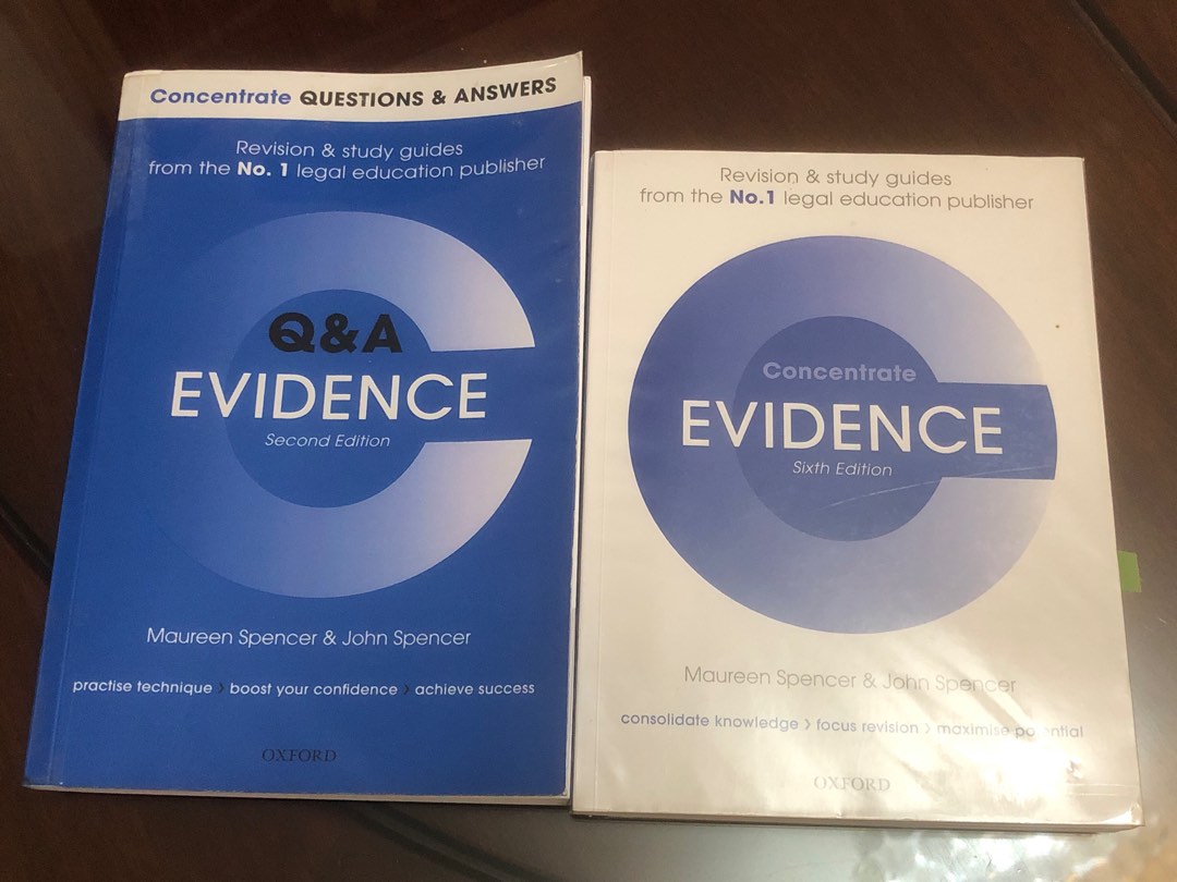 Evidence law (essential book, Q&A), 興趣及遊戲, 書本 & 文具, 教科書 - Carousell