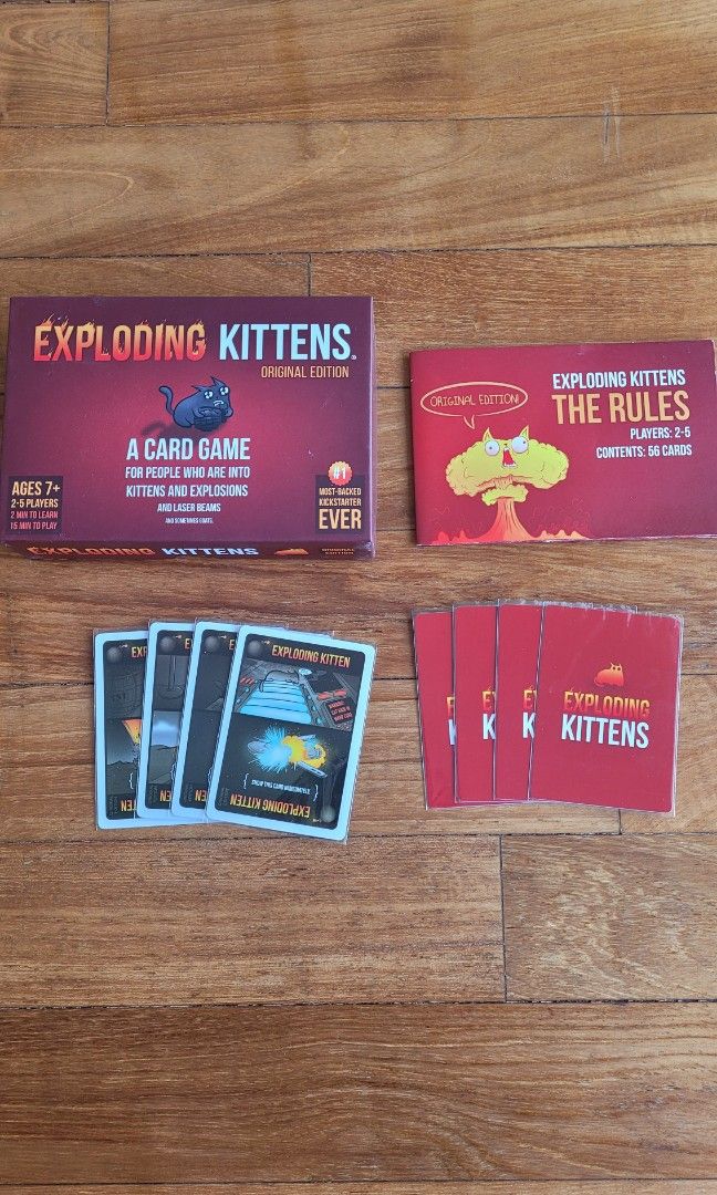 Exploding Kittens - Base game, Hobbies & Toys, Toys & Games on Carousell