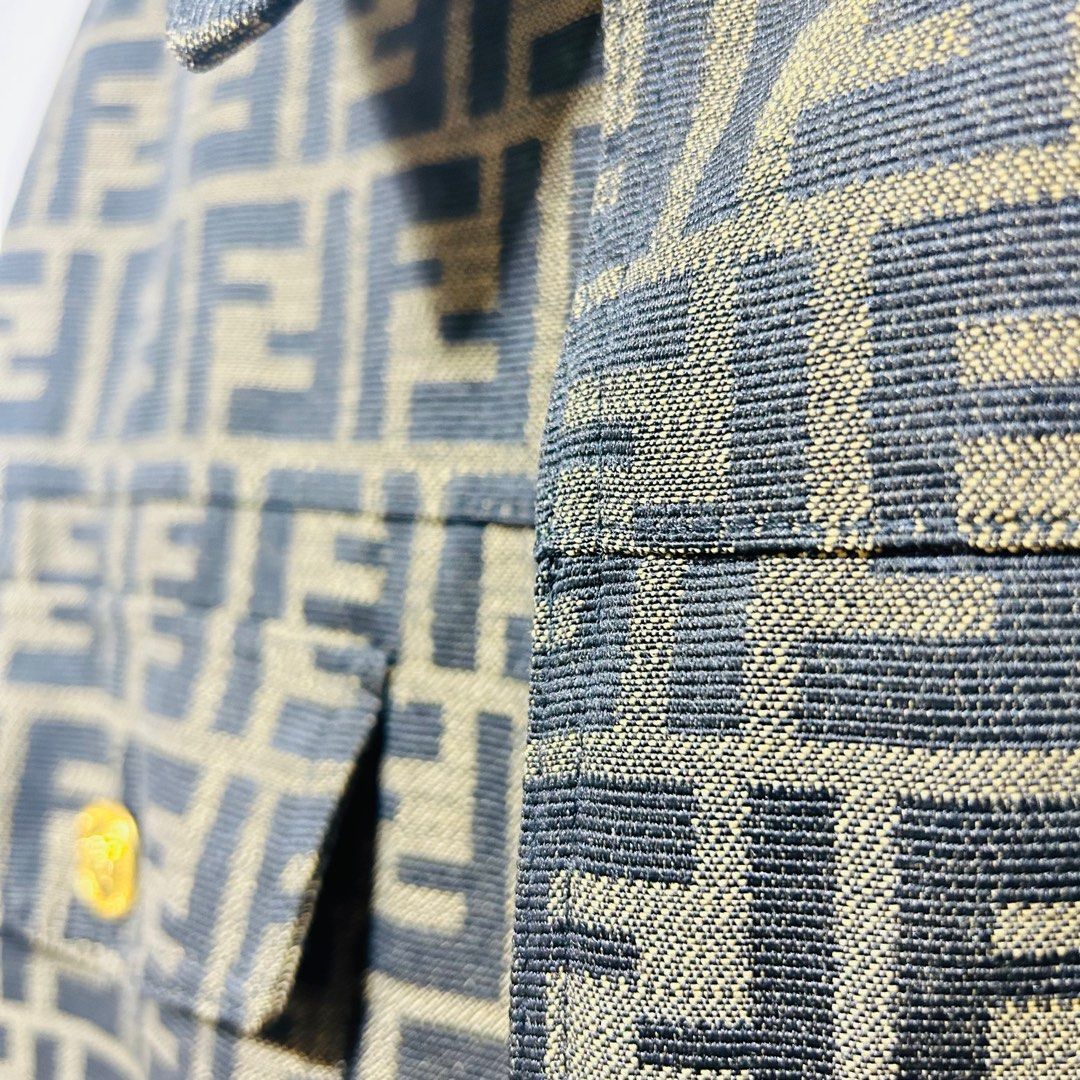 Fendace fendi x Versace denim jacket, Luxury, Apparel on Carousell