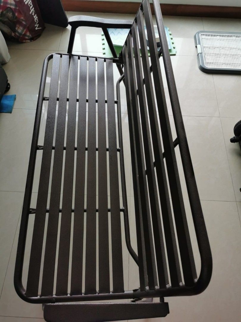 Foldable Metal Bench, Furniture & Home Living, Furniture, Chairs on ...