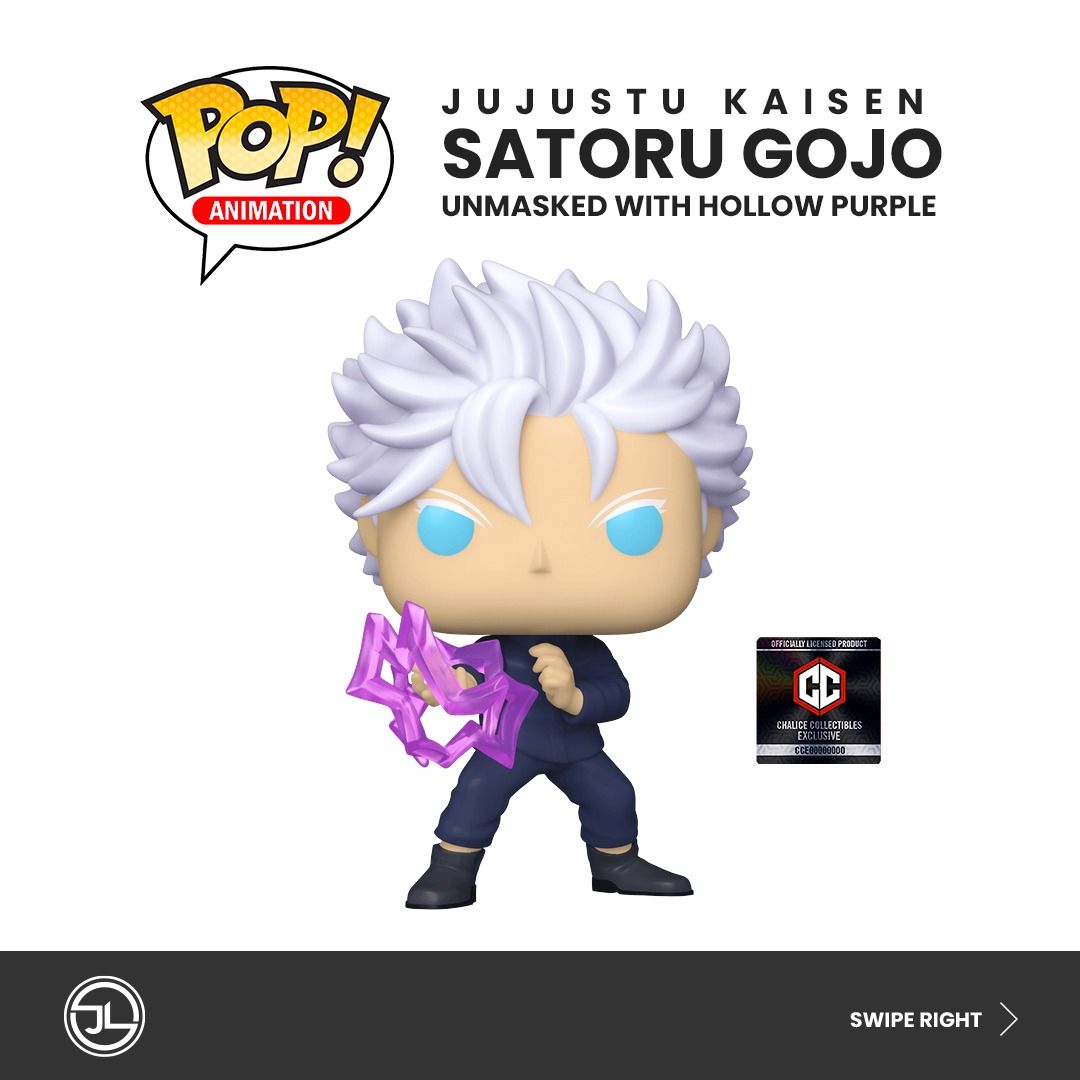 Funko POP! Animation Satoru Gojo Unmasked with Hollow Purple Chalice ...