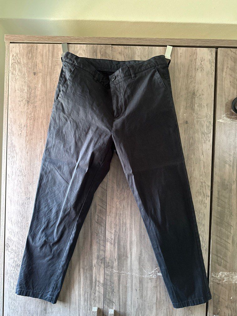 G2000 Office Pants Black Taper Fit (Size 31 79cm), Men's Fashion ...