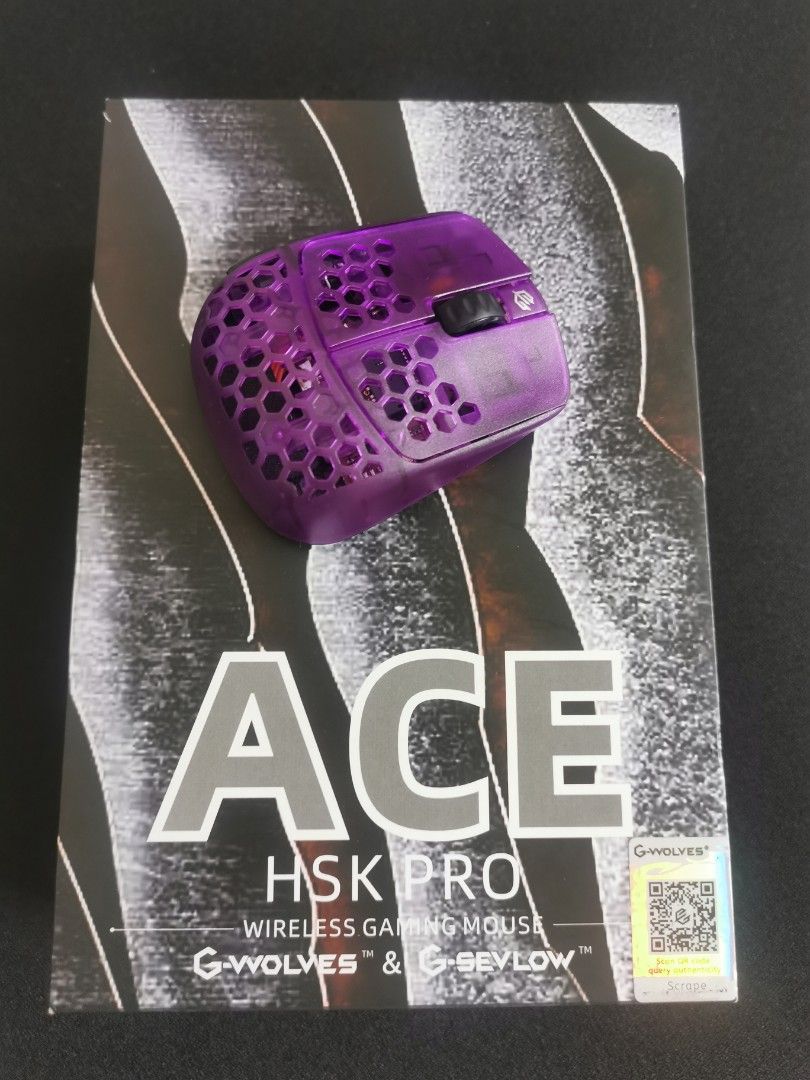 G Wolves HSK Pro Ace Wireless Gaming Mouse Translucent Purple ...