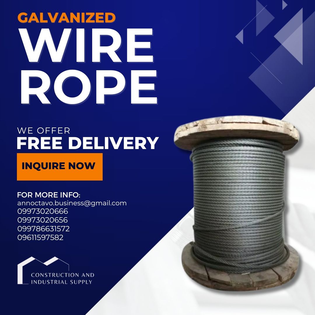 Galvanized Wire Rope | GI Wire Rope Non Rotating | Wire Rope for ...