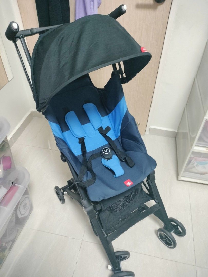 GB Pockit + All terrain Blue Stroller, Babies & Kids, Going Out ...