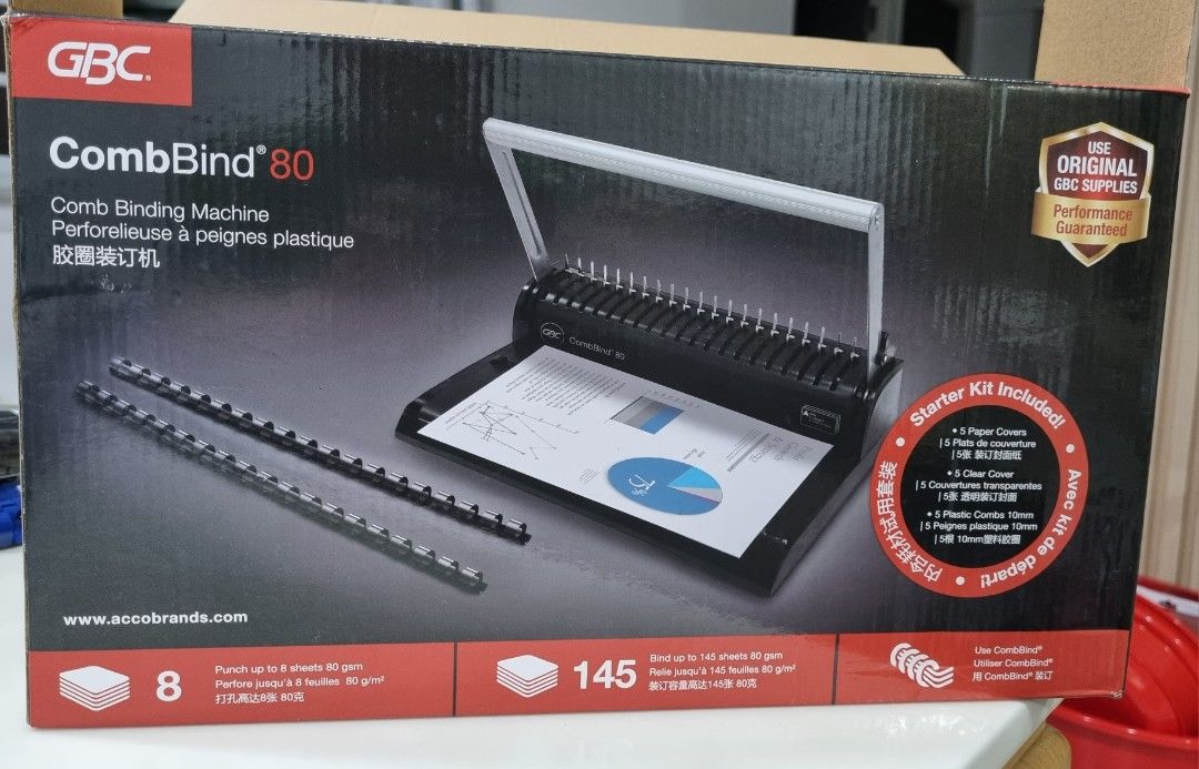 GBC Combind 80 (paper binder), Computers & Tech, Office & Business ...
