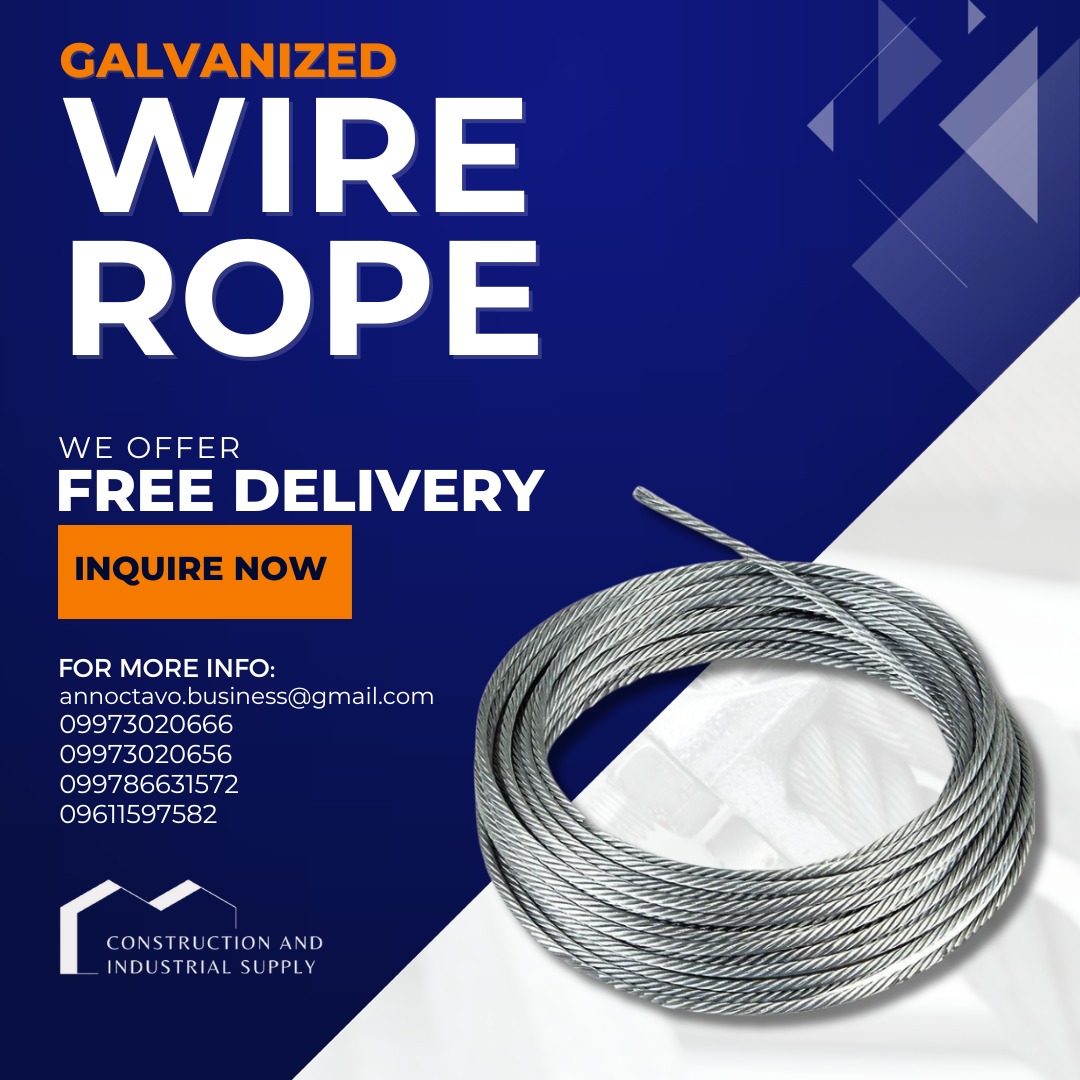 GI Wire Rope | Galvanized Wire Rope Non Rotating | Wire Rope for ...