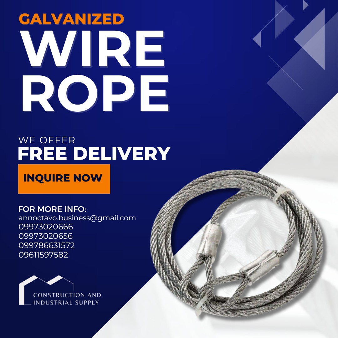 GI Wire Rope | Galvanized Wire Rope Non Rotating | Hoisting Cables ...
