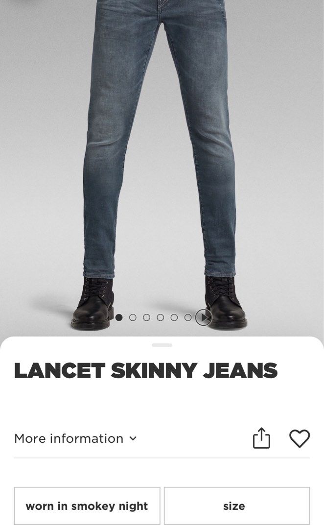 G Star Lancet Skinny Jeans Mens Fashion Bottoms Jeans On Carousell