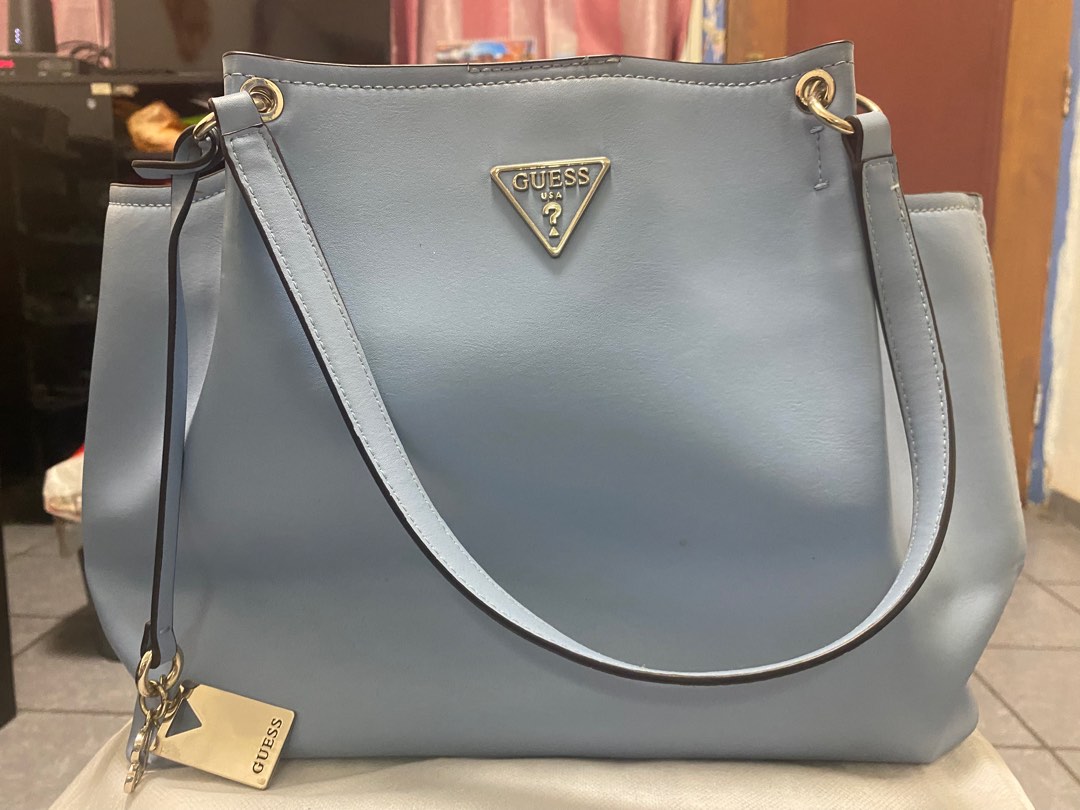 Guess sky blue/ baby blue shoulder bag, Women's Fashion, Bags & Wallets ...