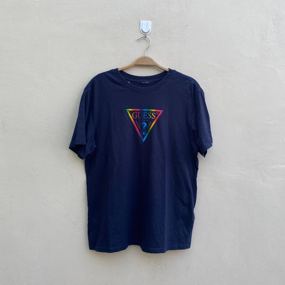 Guess Trilogo Shirt, Men's Fashion, Tops & Sets, Tshirts & Polo Shirts ...