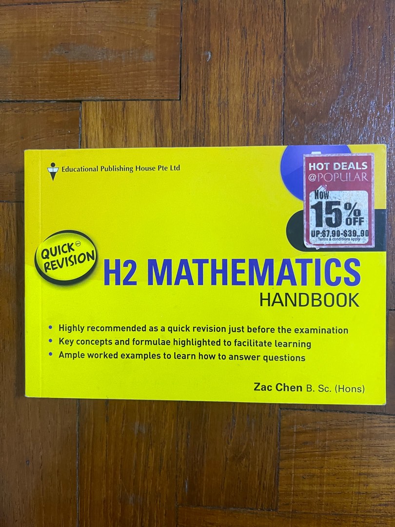 H2 Mathematics Handbook, Hobbies & Toys, Books & Magazines, Assessment ...