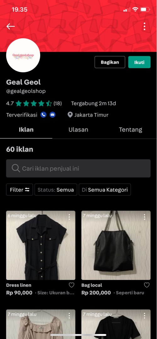 HATI2 SAMA AKUN INI, Fesyen Wanita, Pakaian Wanita, Lainnya di Carousell