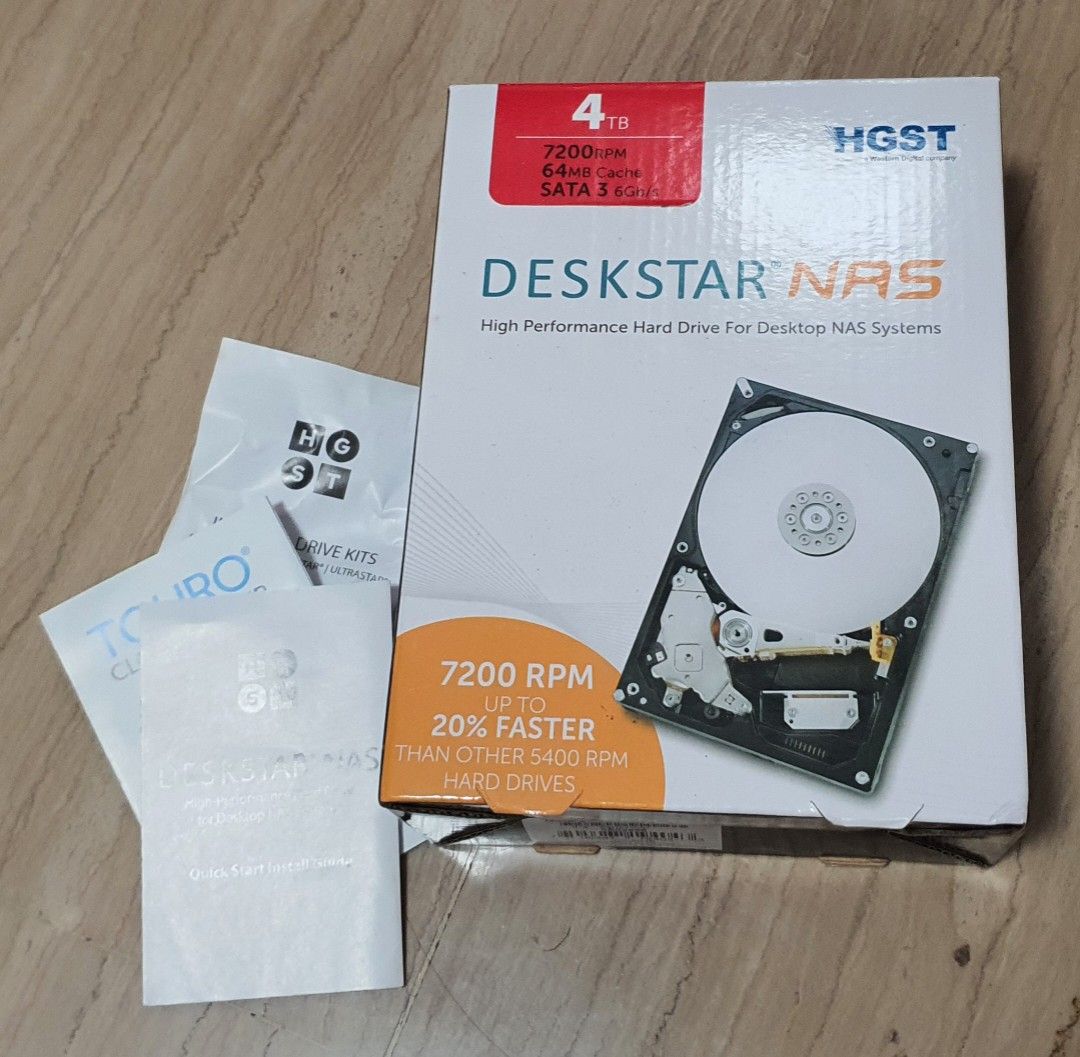 HGST Deskstar 4TB (NAS Drive) in Box, Computers & Tech, Parts ...