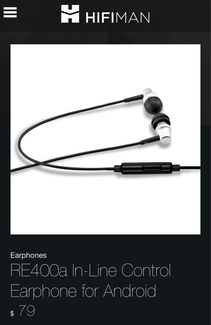 HIFIMAN RE400A (with original inline mic), Audio, Headphones & Headsets on Carousell