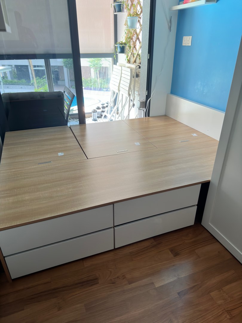 Ultra Storage Queen Bed Frame (7 storage spaces), Furniture & Home ...