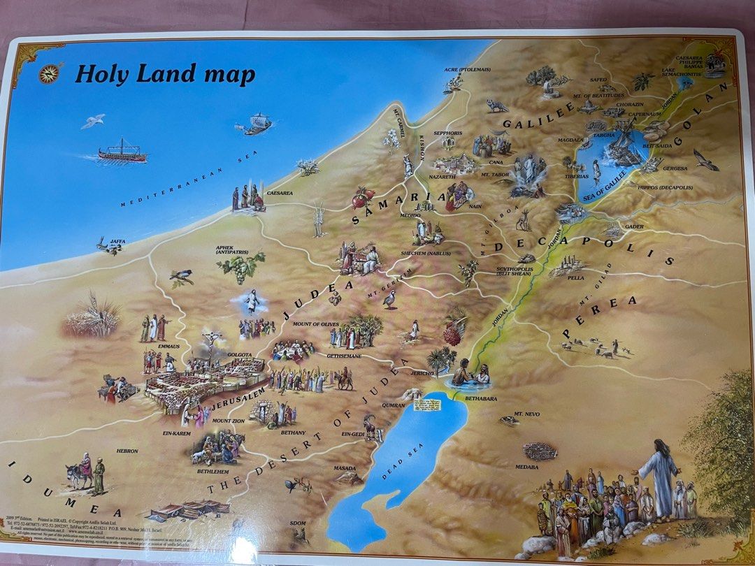 Holy Land Map, Everything Else on Carousell