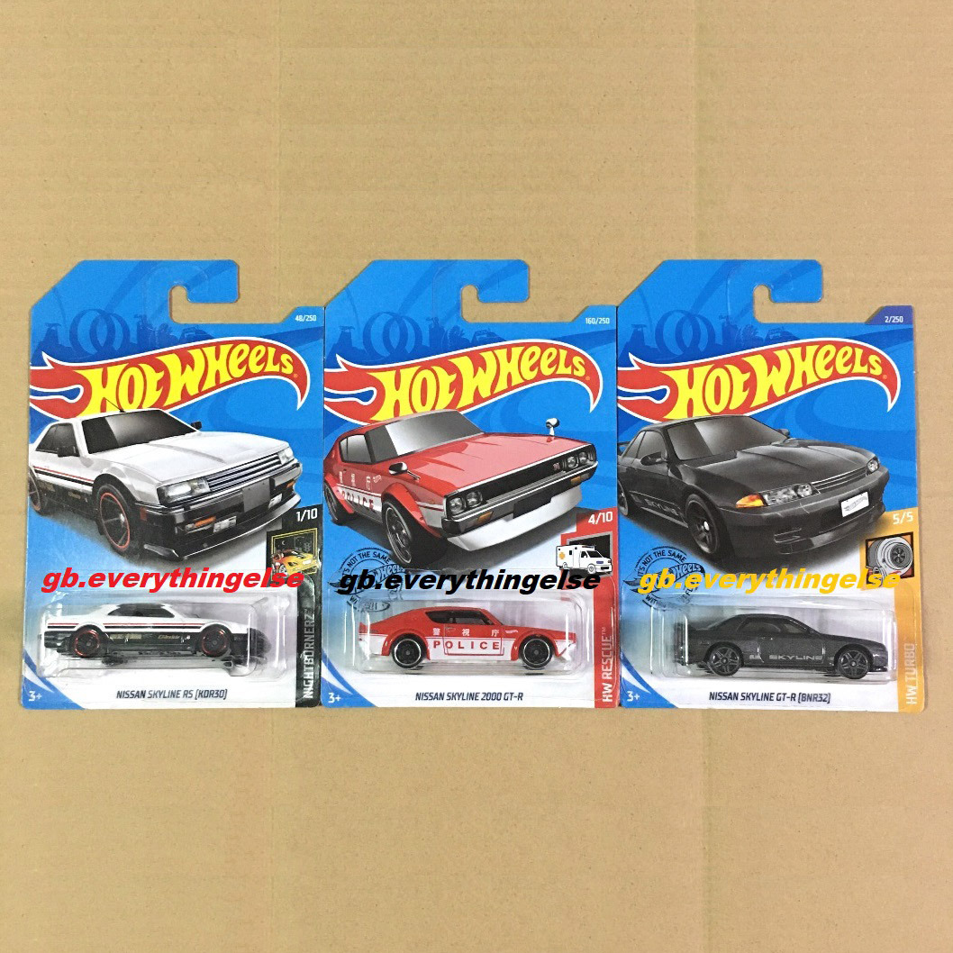 Hot Wheels Mainline JDM Nissan Skyline GT-R (3 Cars Set), Hobbies ...