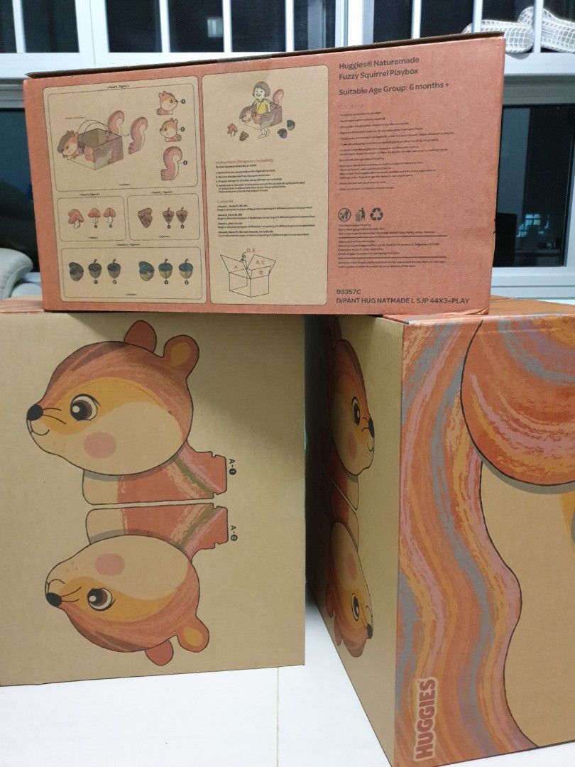 Huggies naturemade squirrel playbox, Babies & Kids, Infant Playtime on ...