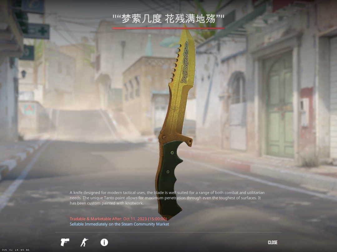 Huntsman knife Lore FT 0.165 fv Cs2 Csgo, Video Gaming, Gaming ...