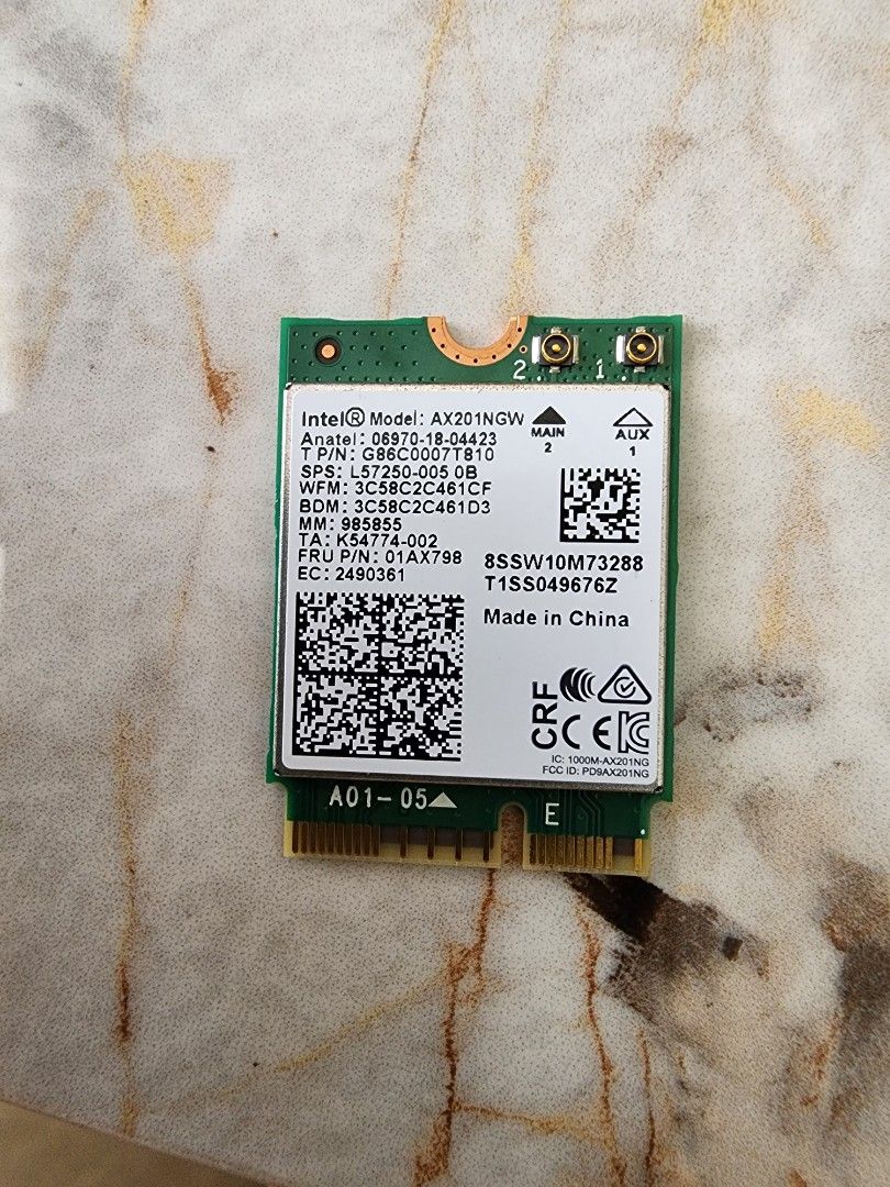 Intel AX201NGW wifi 6 card, Computers & Tech, Laptops & Notebooks on ...